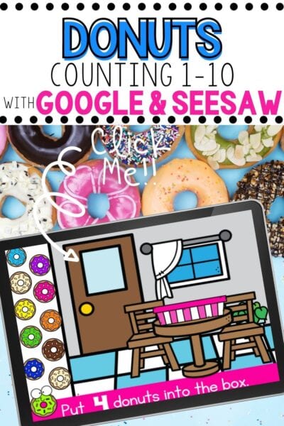Digital Counting 1-10 Preschool Donut Activities - I Teach Too
