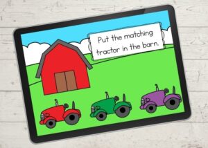 Farm Theme Barn and Tractor Color Matching Activities for Preschoolers ...