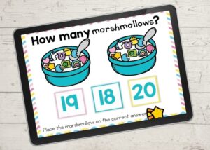 Marshmallow Cereal Digital Counting Activity for Numbers 11-20 - I ...