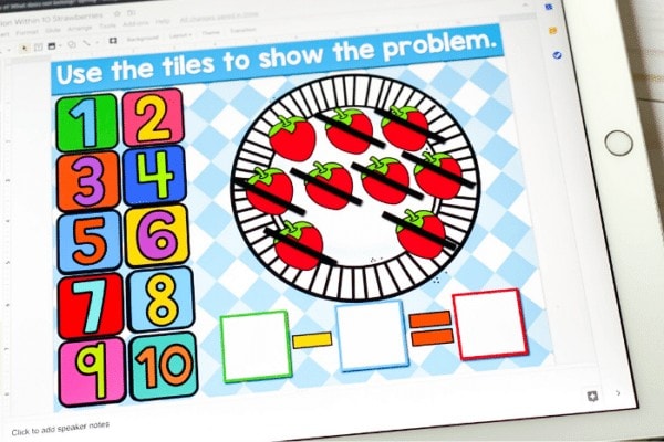 Fun Subtraction within 10 Activities for Kindergarten: Strawberries - I ...