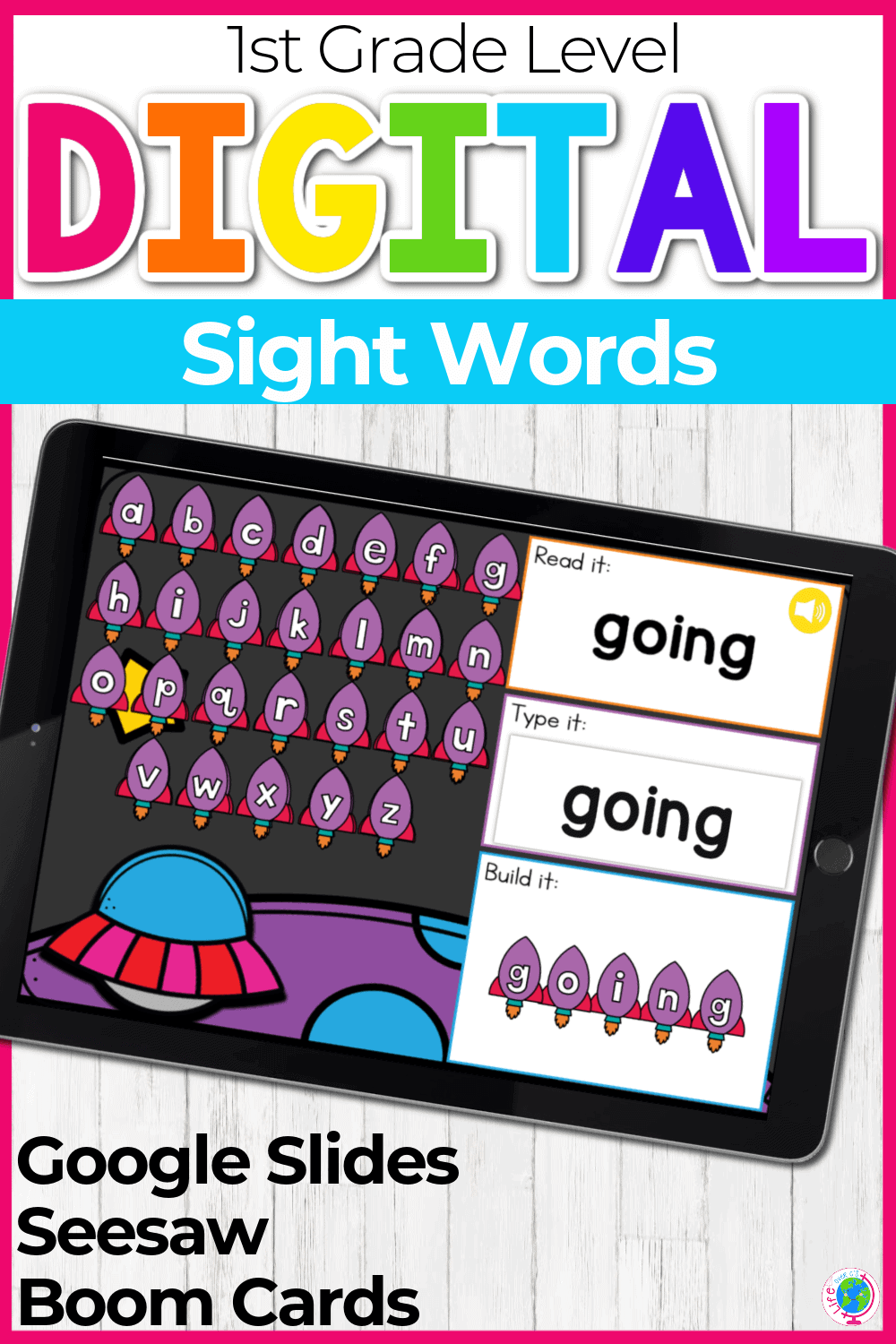 Space Theme 1st Grade Sight Words Digital Activity - I Teach Too