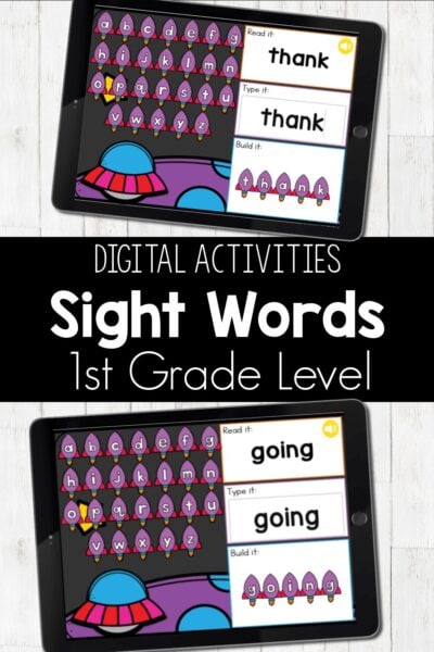 Space Theme 1st Grade Sight Words Digital Activity - I Teach Too