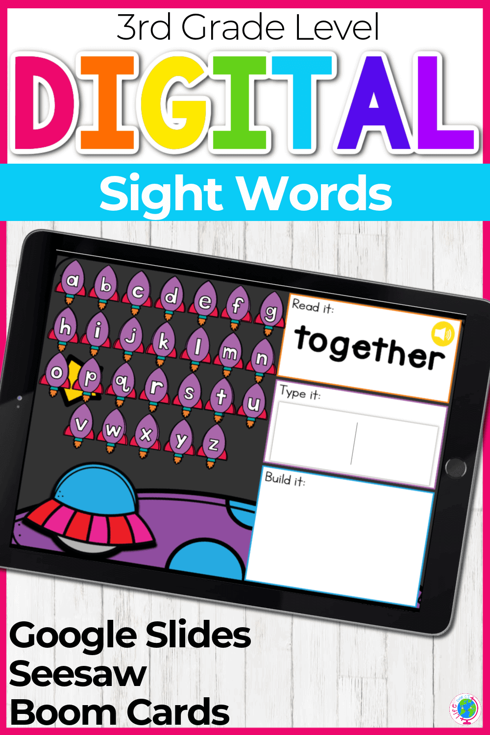 Space Theme 3rd Grade Sight Words Activity - I Teach Too