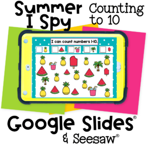 Summer I Spy Counting Activities for Kindergarten Digital and Printable ...