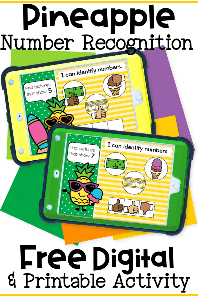 Summer Pineapple Number Recognition Activity 1-10 🍍🍍