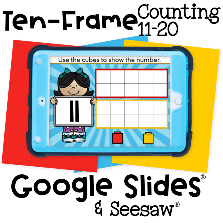 Ten Frames for Numbers 11-20 Google Slides - I Teach Too