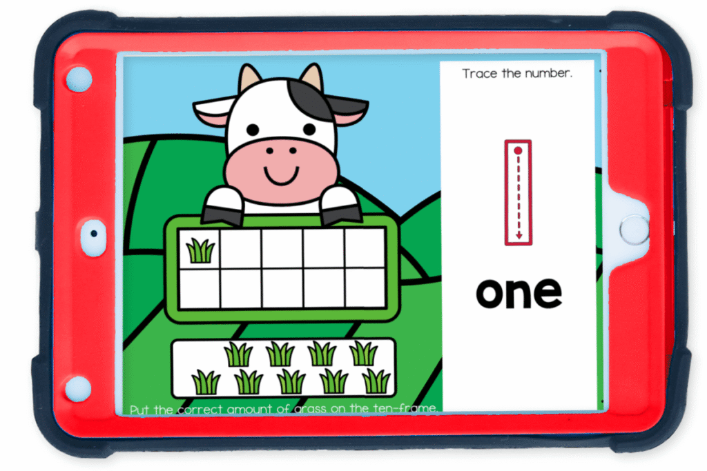 Free Farm Theme Cow Ten Frame Counting 1-10 Activity 🐮